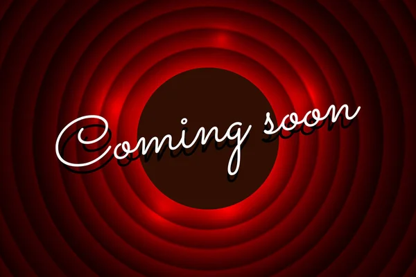 To be continued handwrite title on red round background. Old cinema ...