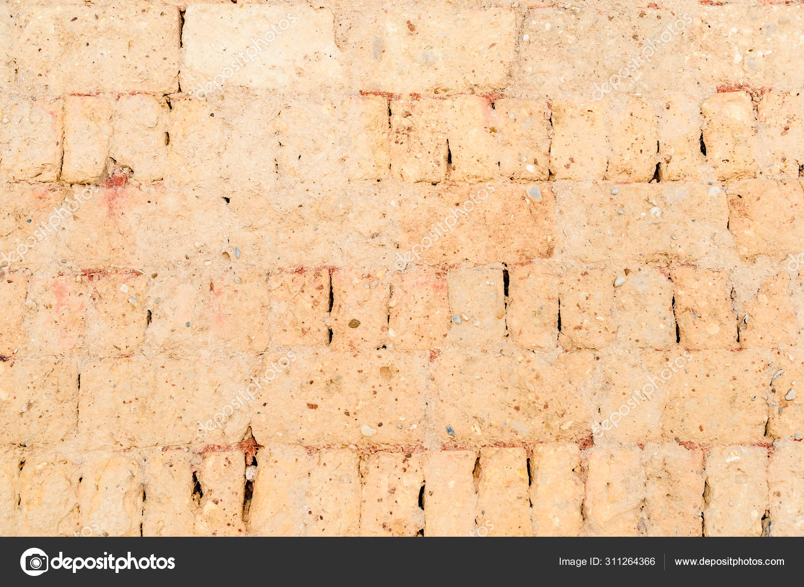 Clay brick wall texture — Stock Photo © gnohz #311264366