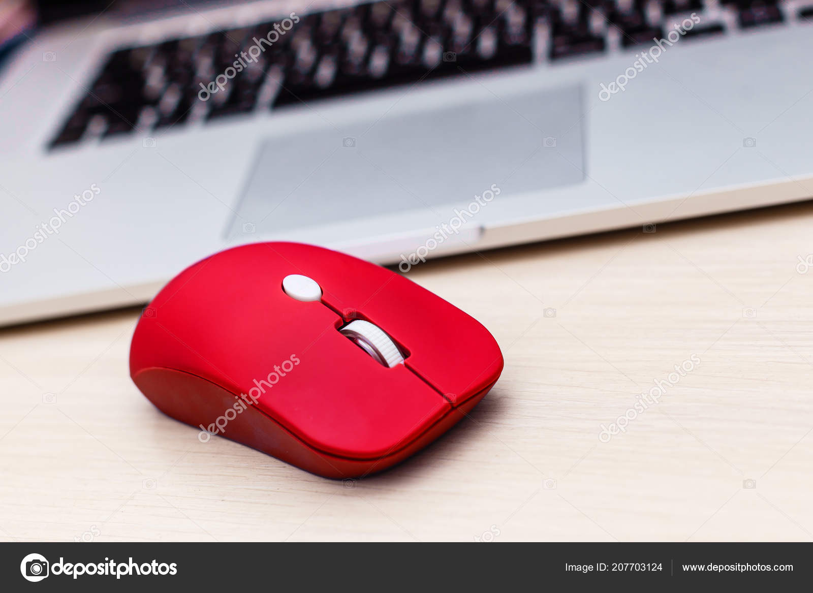 Red Mouse Laptop Keyboard Background Stock Photo by ©sinenkiy 207703124