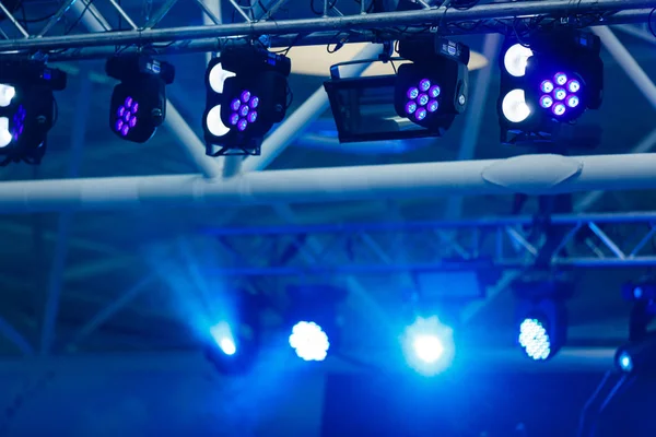 Stage blue lights at concert - Stock Image - Everypixel