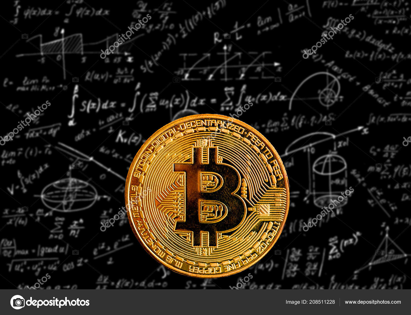 Bitcoin Background Formula Calculate Answer Digging Bit Coin – Stock ...