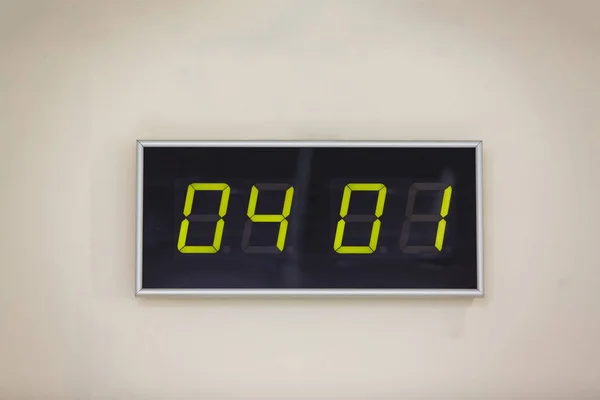 Black Digital Clock White Background Showing Time Hours Minutes Stock ...