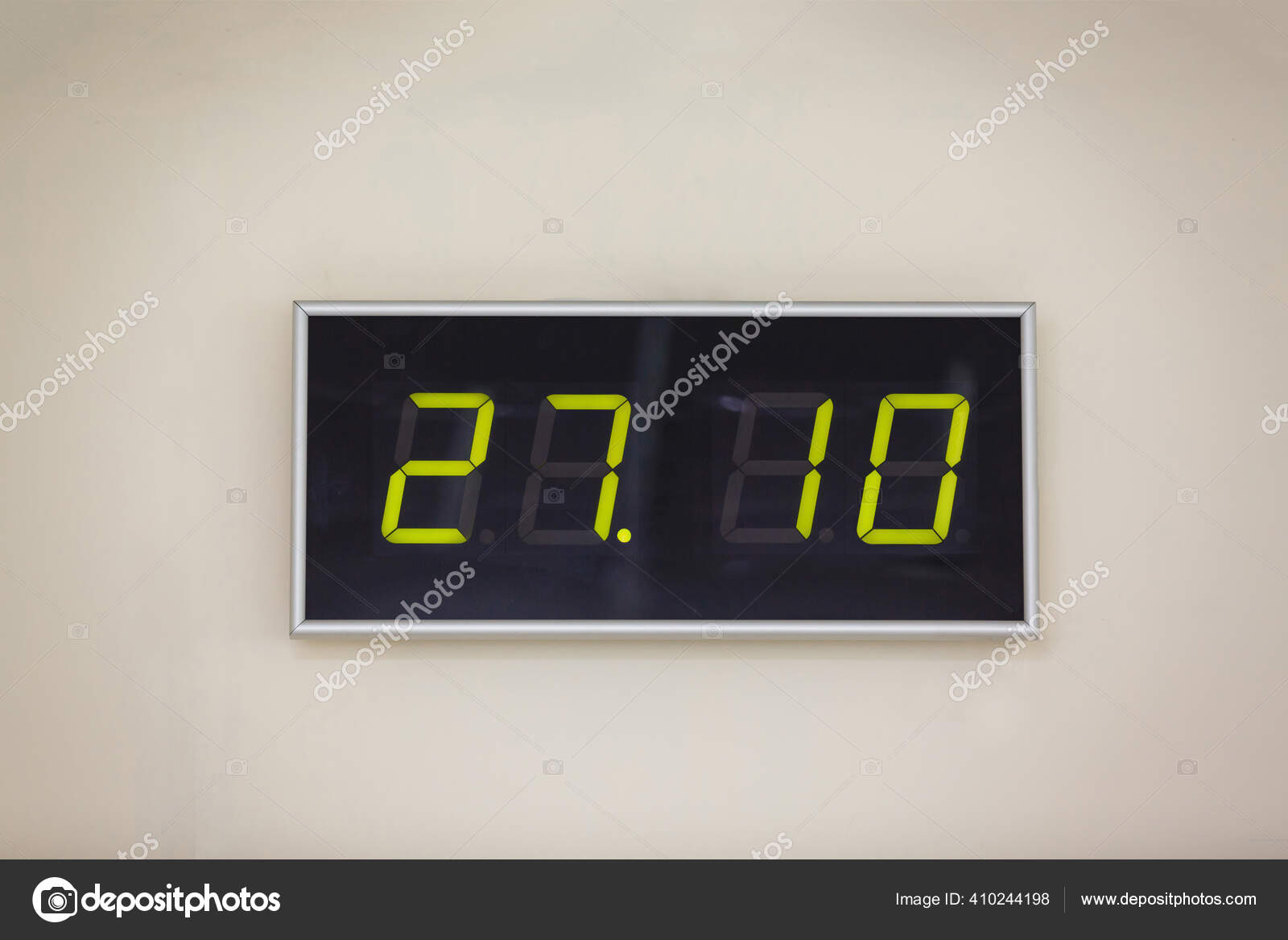 Black Digital Clock White Background Showing Time — Stock Photo ...