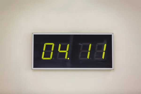 Black Digital Clock White Background Showing Time Hours Minutes Stock ...