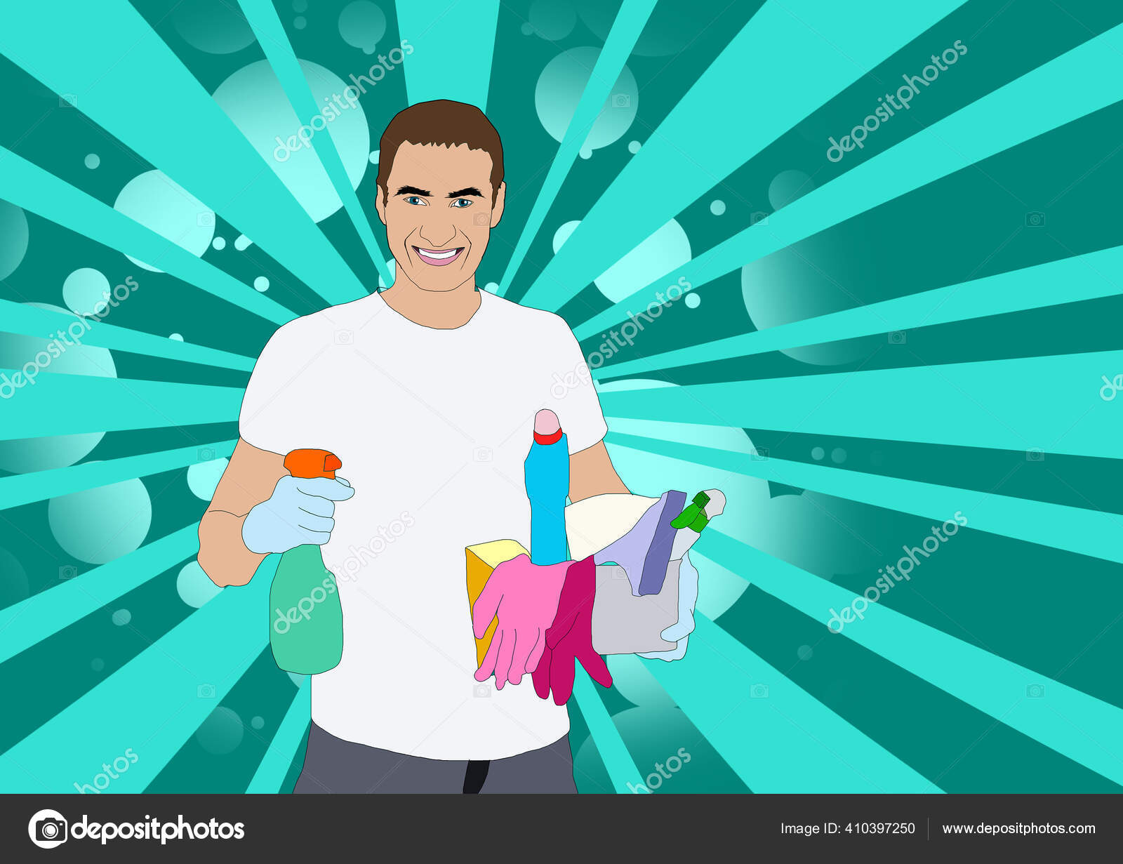 Household Supplies Cleaning Products Protect Family Virus Germs ...