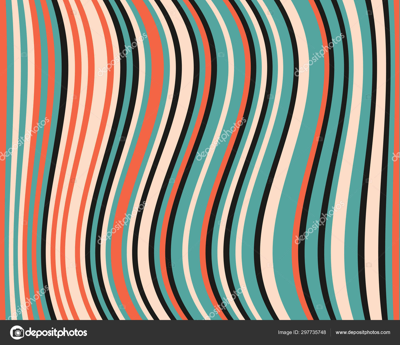 Seamless Wavy Lines Simple Pattern Abstract Geometric Background Stock ...
