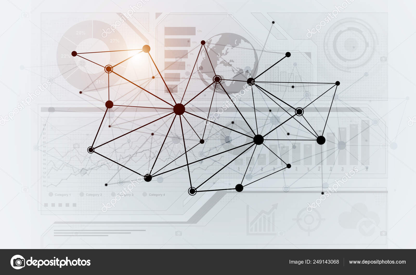 Imagen Fondo Con Conexión Social Concepto Networking Pared Blanca ...