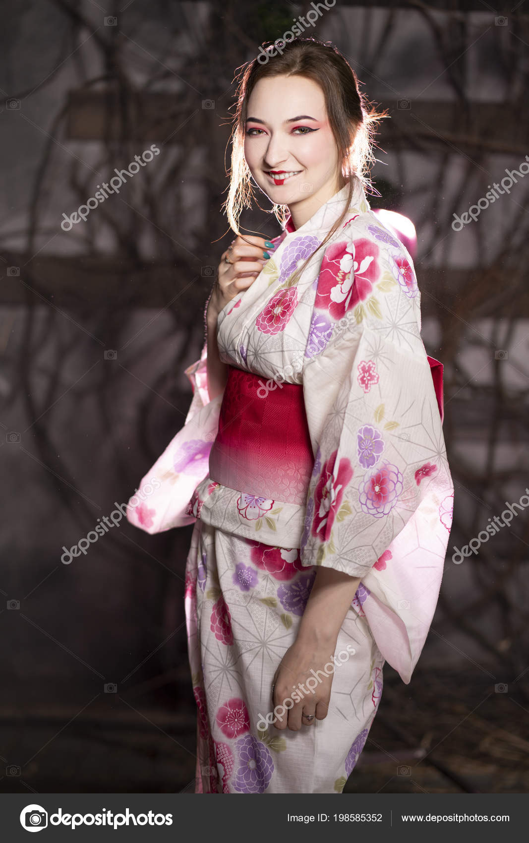 Traditional Kimono Dress Pink