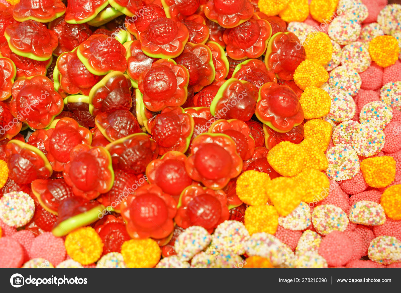 Delicious Multi Colored Fruit Marmalade Unhealthy Bright Candies Bulk ...