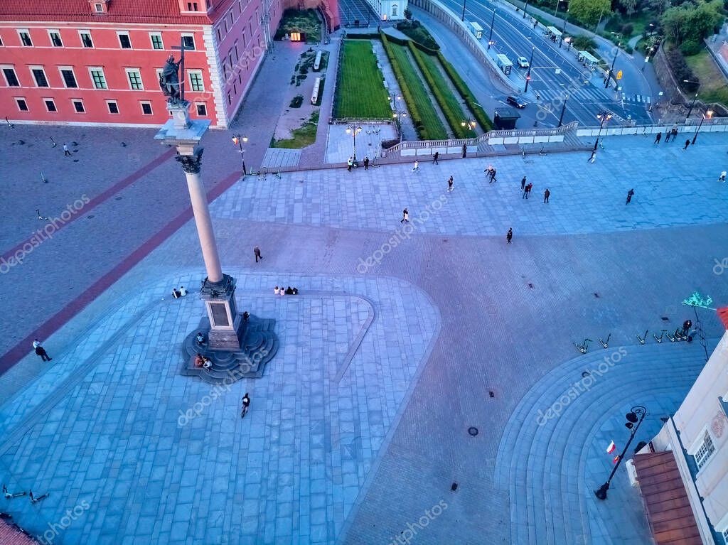 Hermosa vista panorámica del casco antiguo de Varsovia (Stare Miasto) - el distrito más antiguo ...