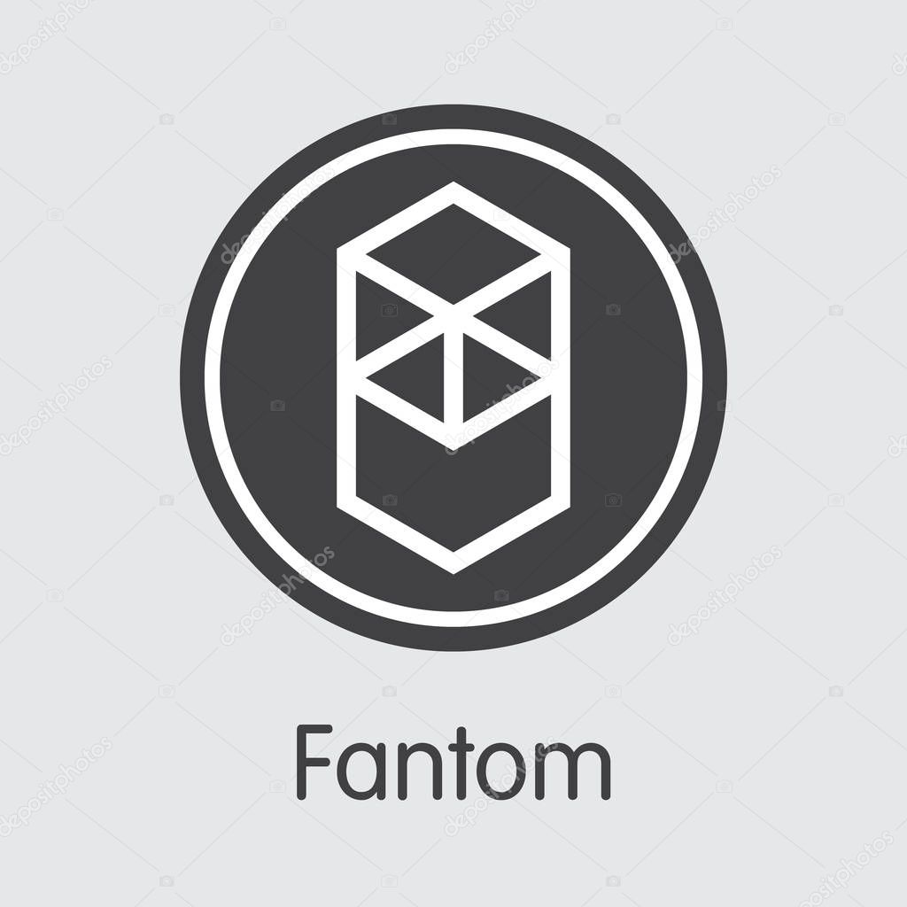 FTM - Fantom. El icono de las monedas Crypto o emblema de mercado. 2024