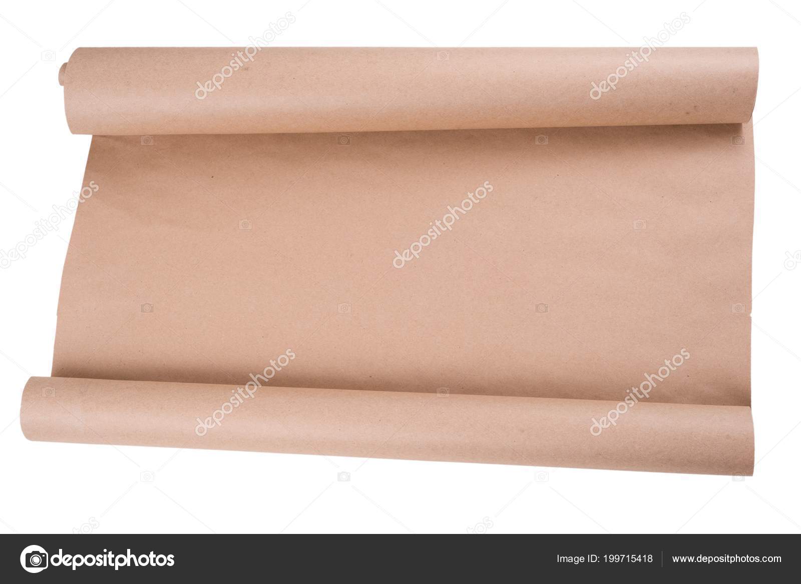 Isolated Kraft Paper Roll Background Texture Copy Space ⬇ Stock Photo ...