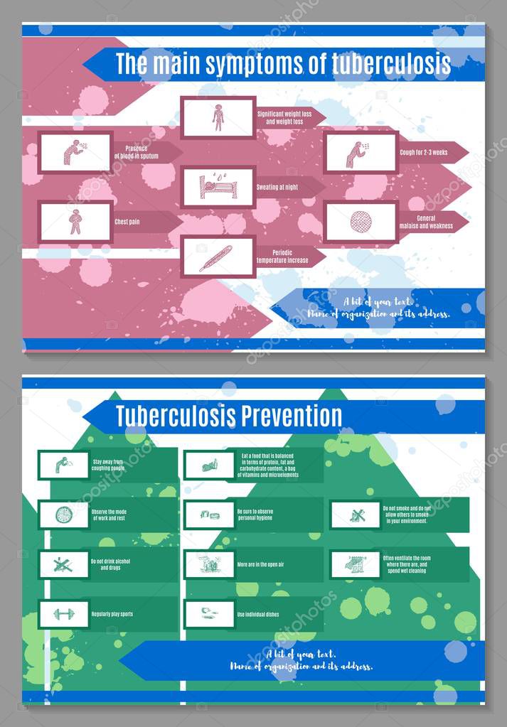 dos folletos sobre síntomas y métodos para prevenir el color de la ...