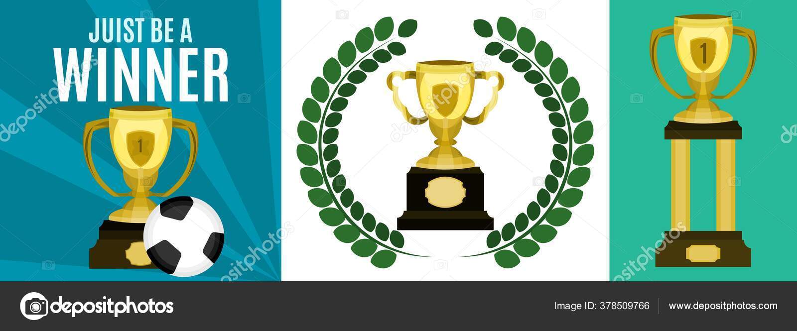 Selection Awards Winner Gold Cups Picture Stock Image — Stock Photo ...