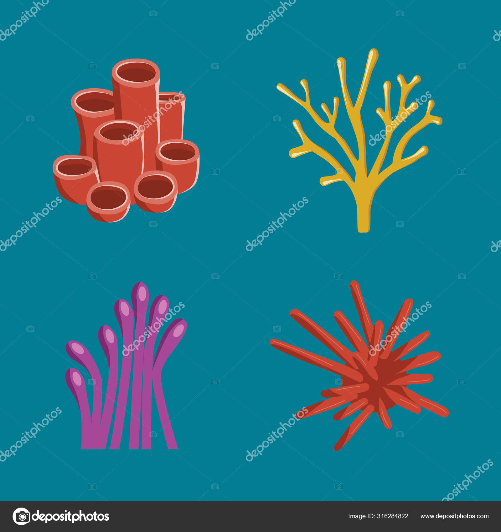 Vector collection - four underwater corals Stock Vector Image by ... Vector collection - four underwater corals Stock Vector Image by ...