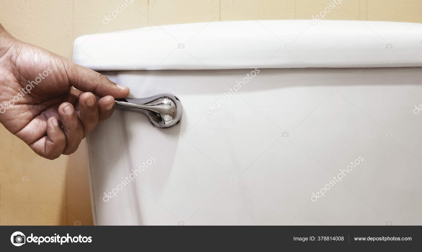 Hand Press Flush Toilet Stock Photo by ©winnond 378814008