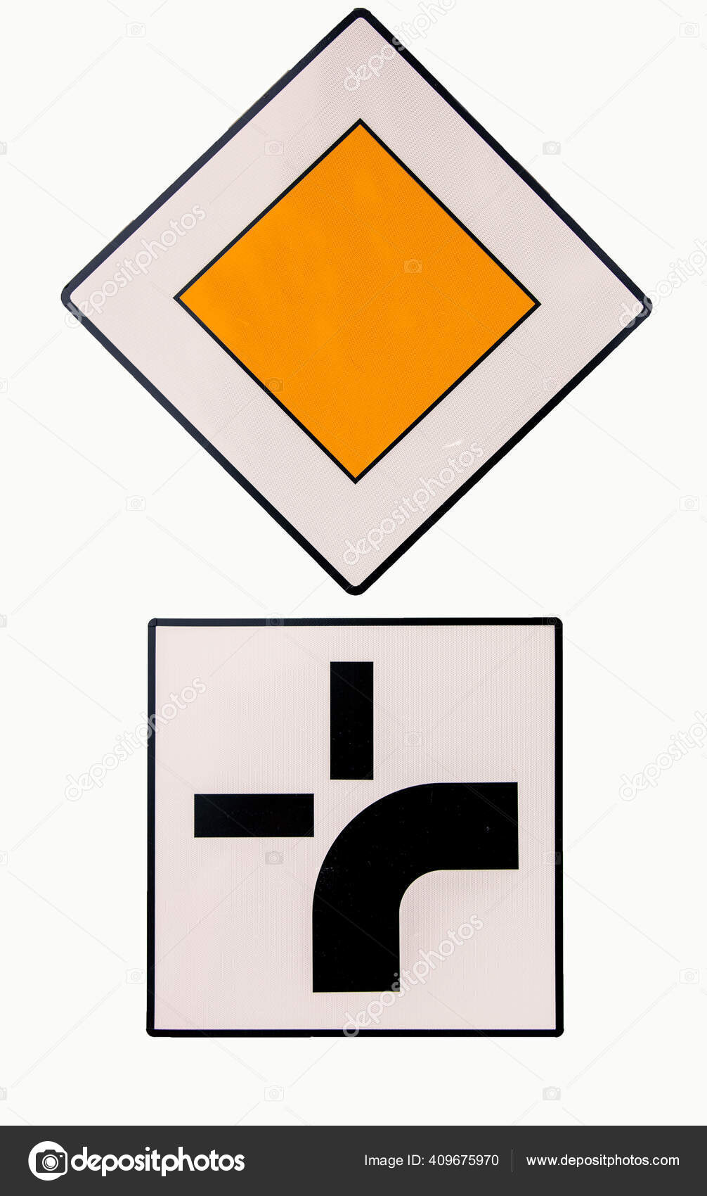 Traffic Signs Warning Drivers Drive More Carefully Because Certain Road ...