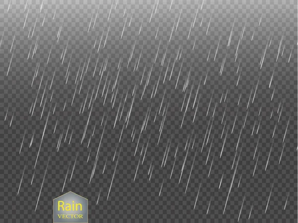 Seamless rainfall texture. Rain drop effect. Vector isolated on transparent background Stock ...