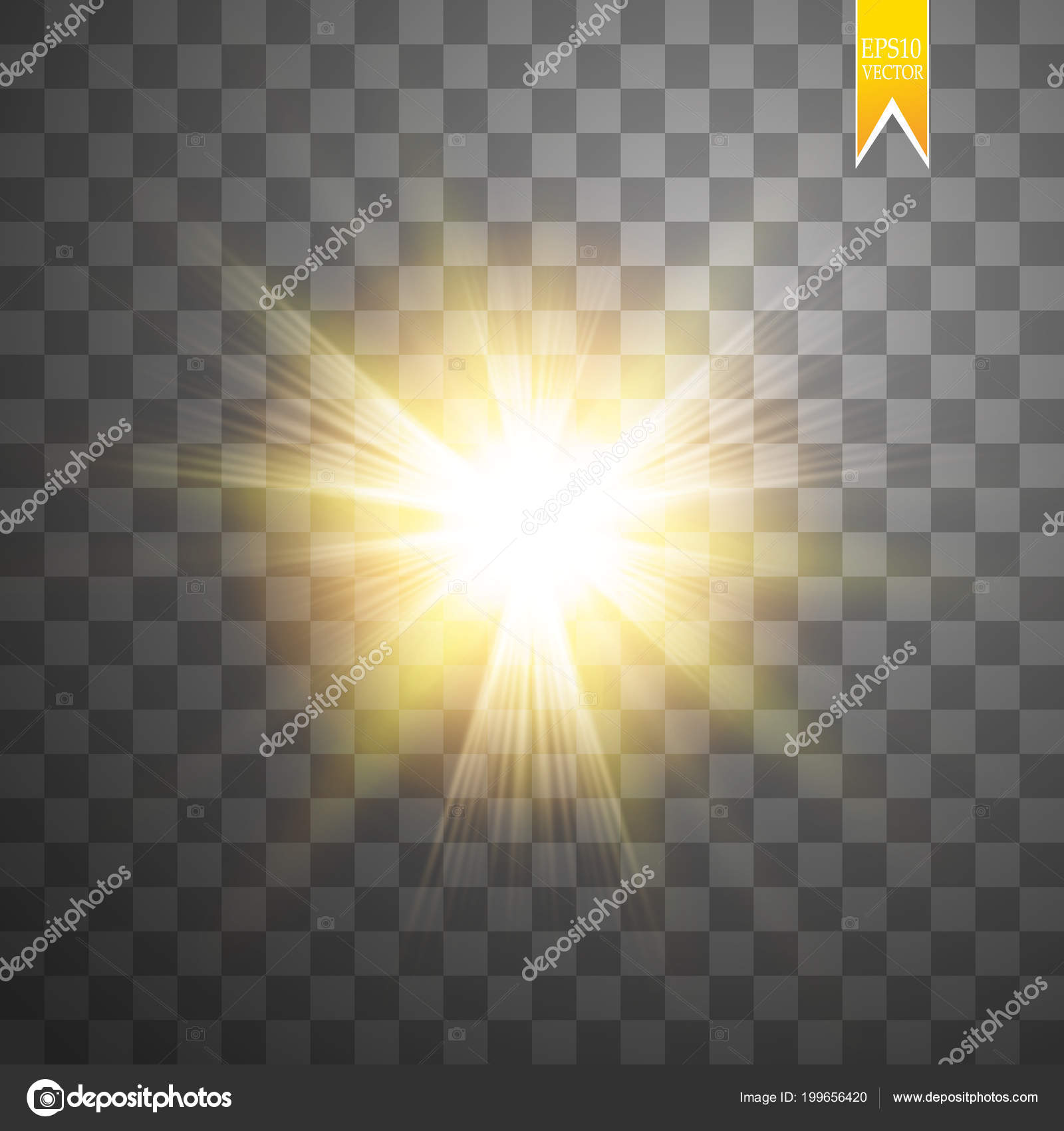 Sun Isolated Transparent Background Vector Illustration Stock Vector by ...