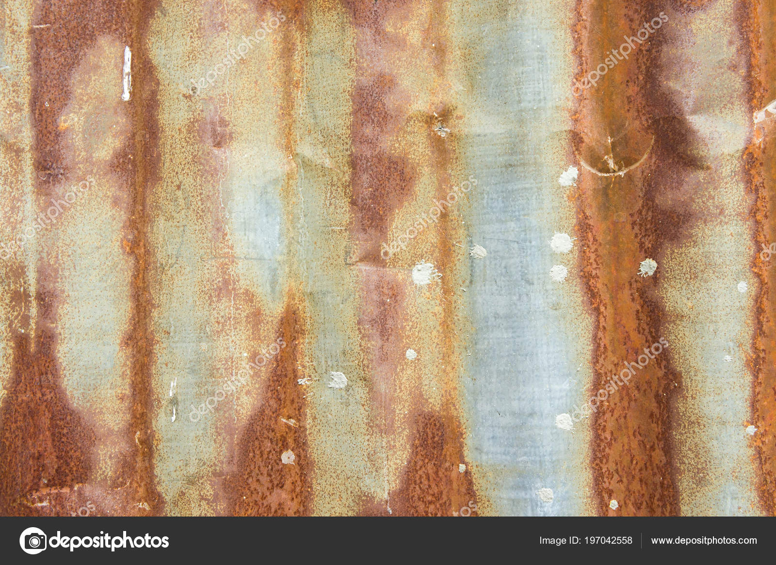 Galvanized Corrugated Rusty Texture Rust Zinc Background — Stock Photo ...