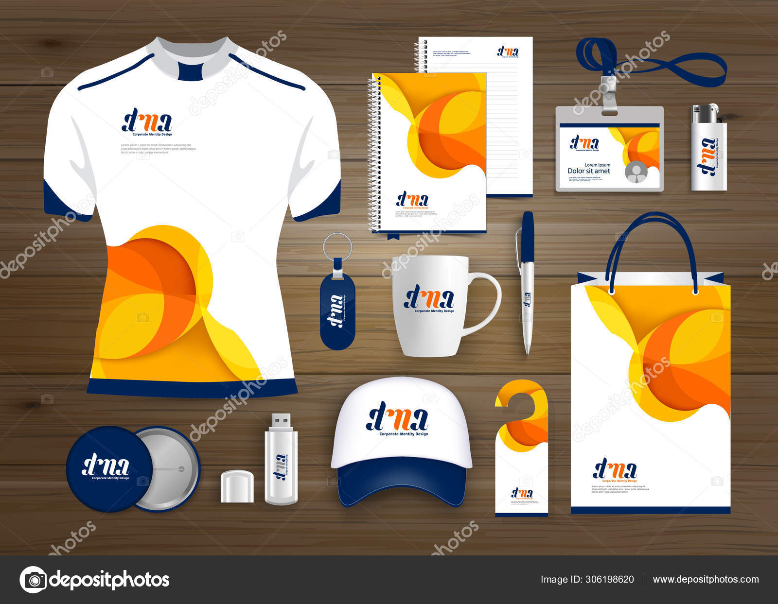 Gift Items Business Corporate Identity Vector Abstract Color ...
