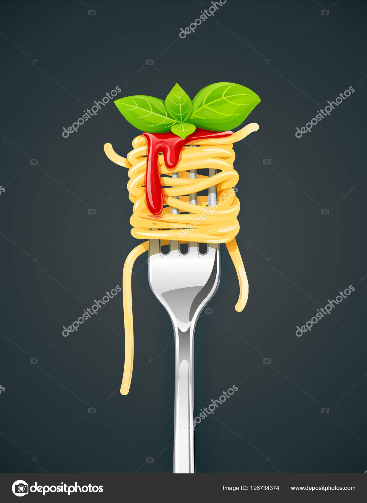 Fork Pasta Vector