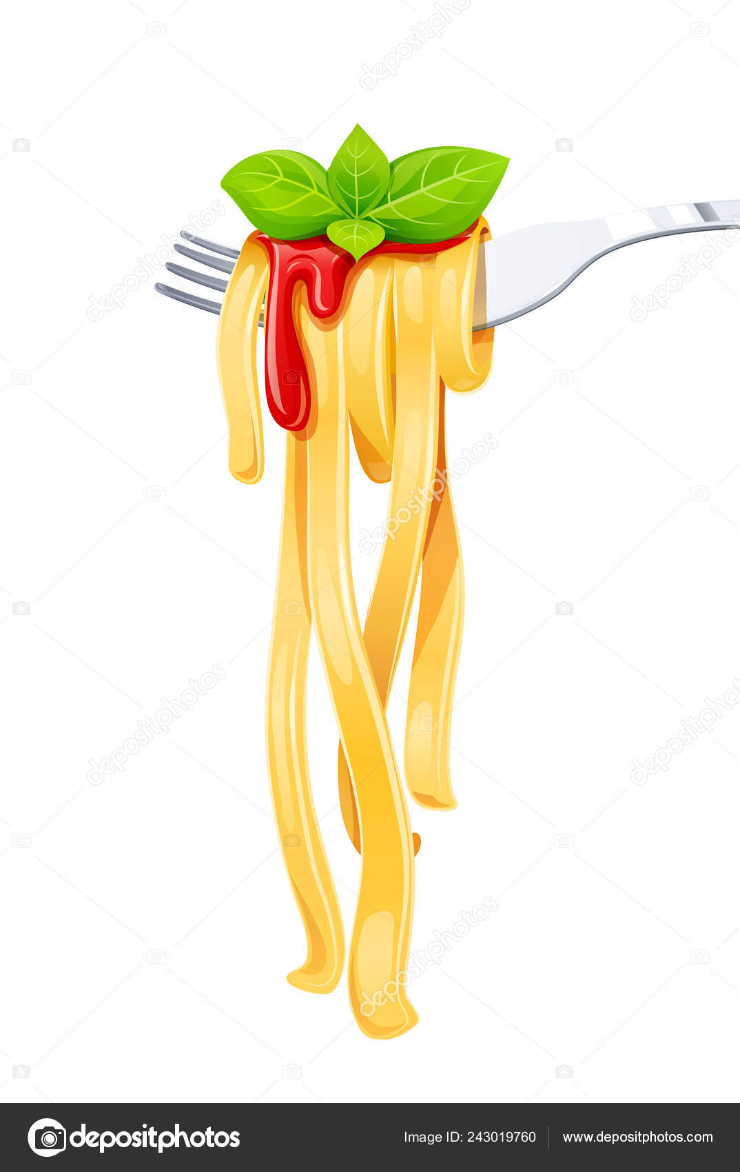 Fork Pasta Vector