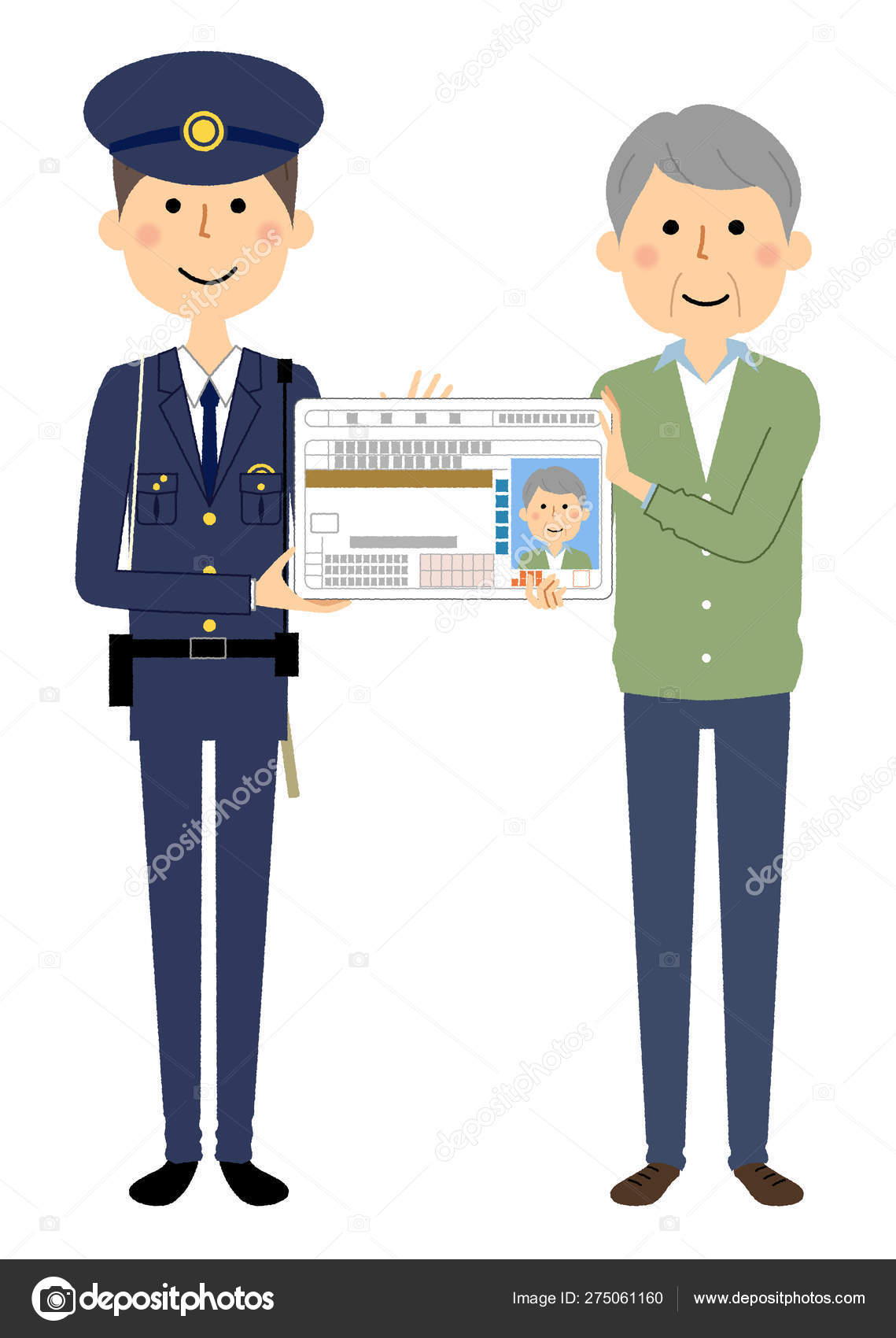 Elderly Driver Return License Illustration Which Elderly Driver ...