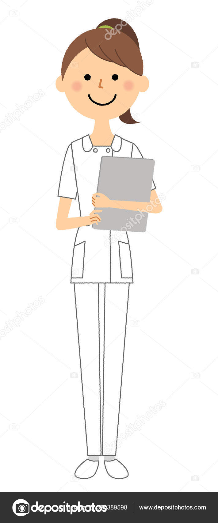 Nurse Medical Chart Illustration Nurse Medical Record Stock Vector by ...