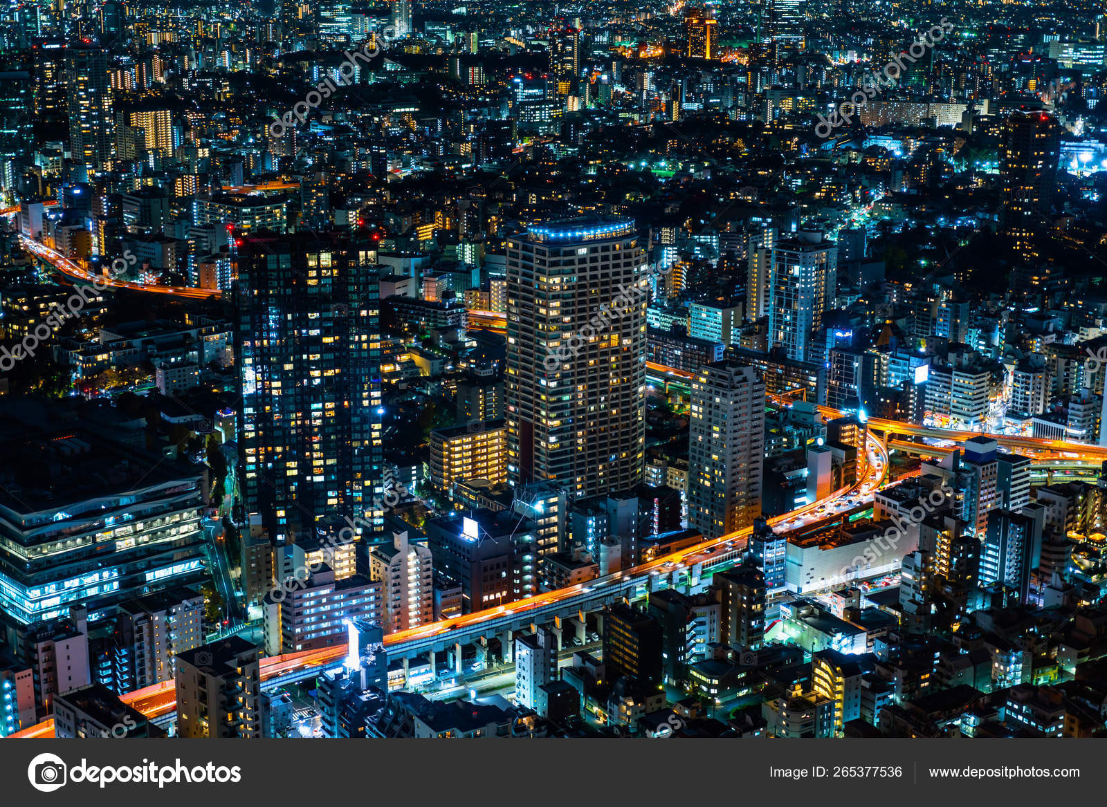 Aerial View Tokyo City Buildings Night Japan — Stock Photo © voyata ...