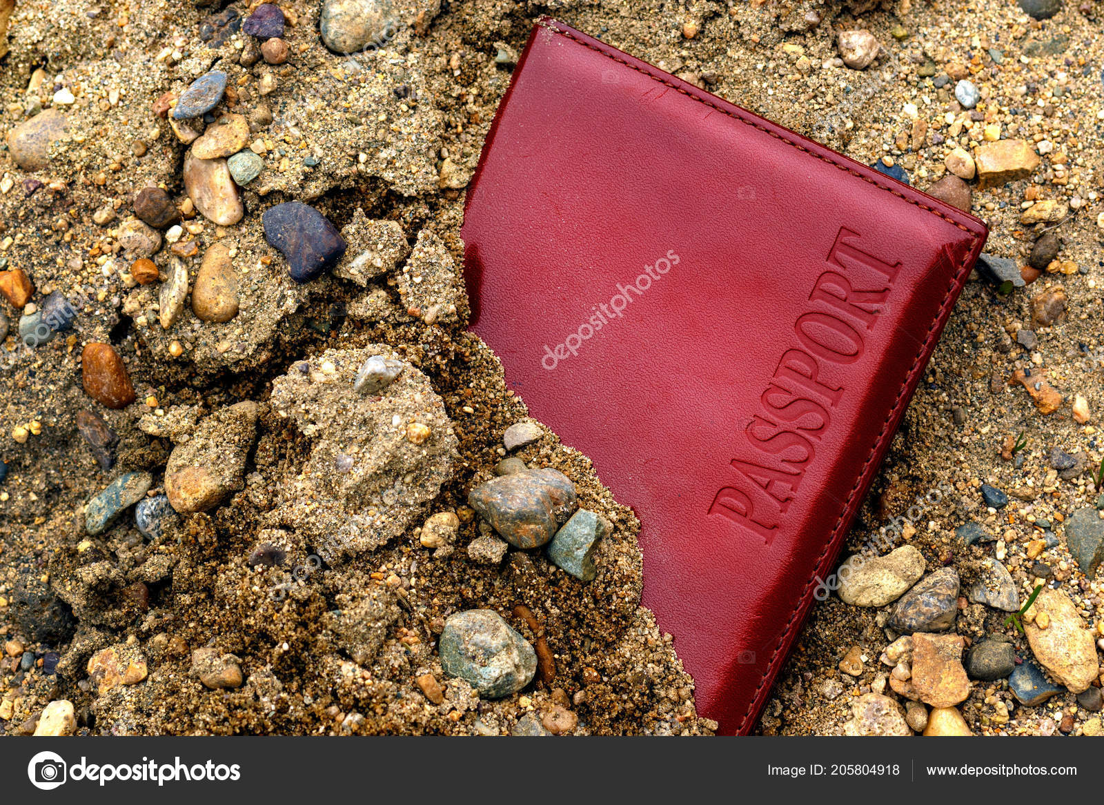 Pasaporte rojo en la arena: fotografía de stock © 22rus83 #205804918 ...