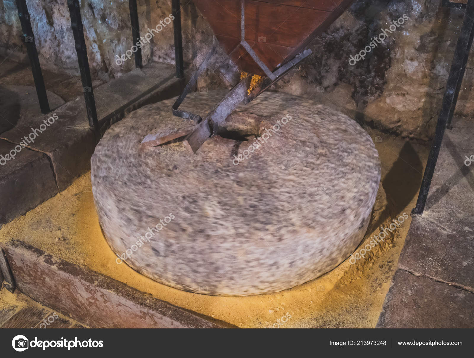 Water Operated Mill Stone Corn Flour Stock Photo by ©mproduction 213973248