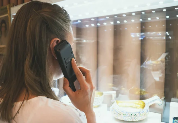 Woman Museum Handheld Audio Guide Device – Stock Editorial Photo ...