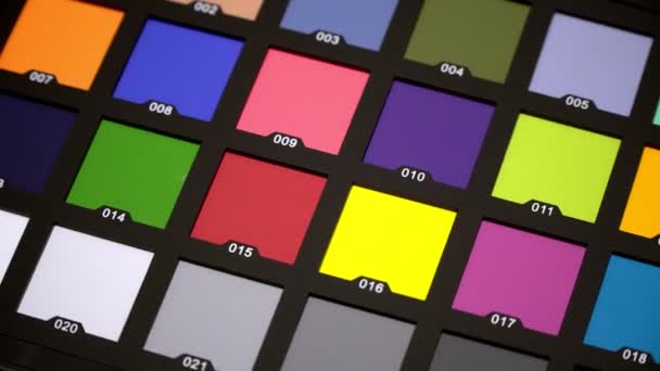 Colorchecker Color Rendition Chart Para Fotos Videos — Vídeo de stock ...