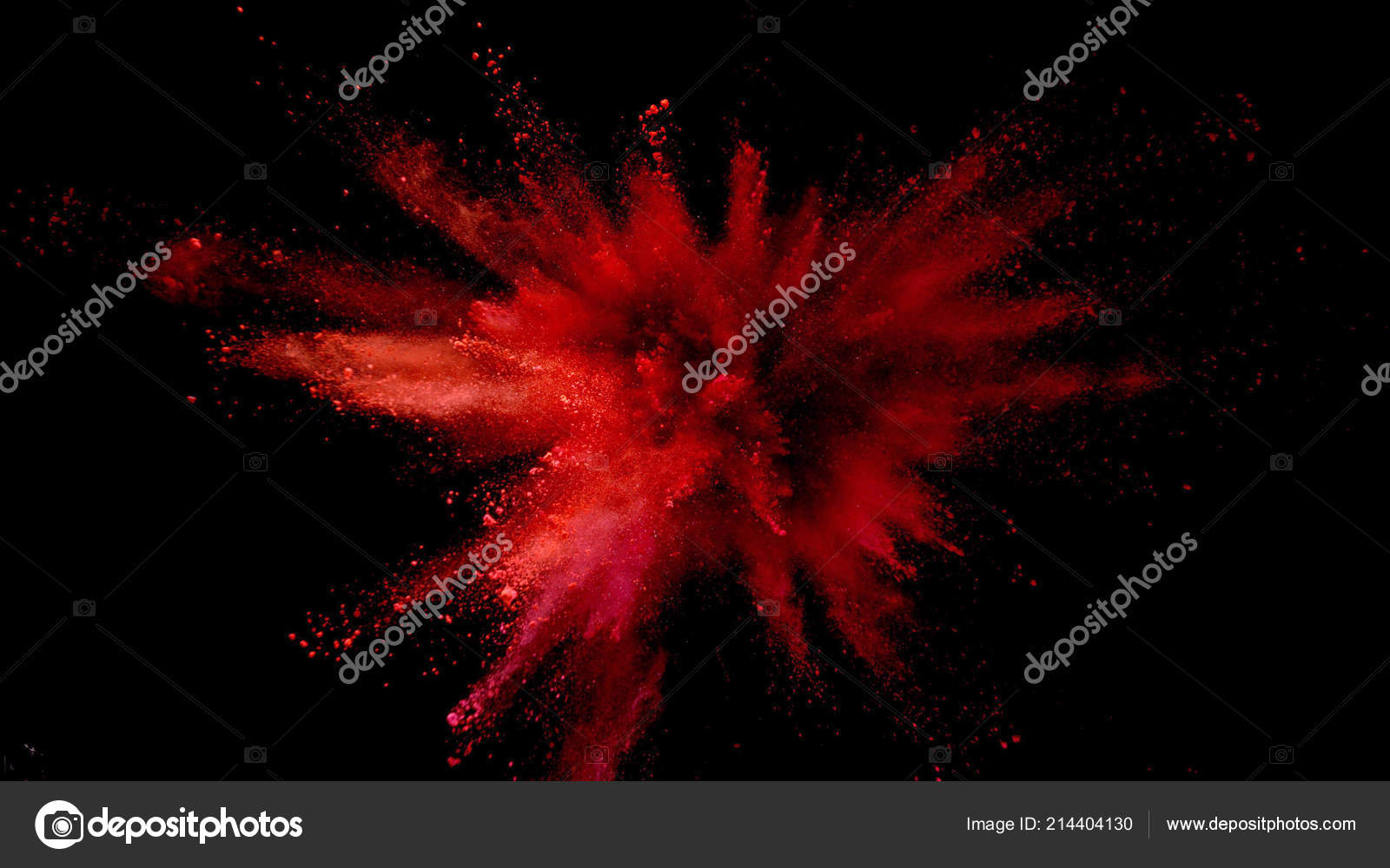 Explosion Coloured Powder Isolated Black Background Abstract Colored ...