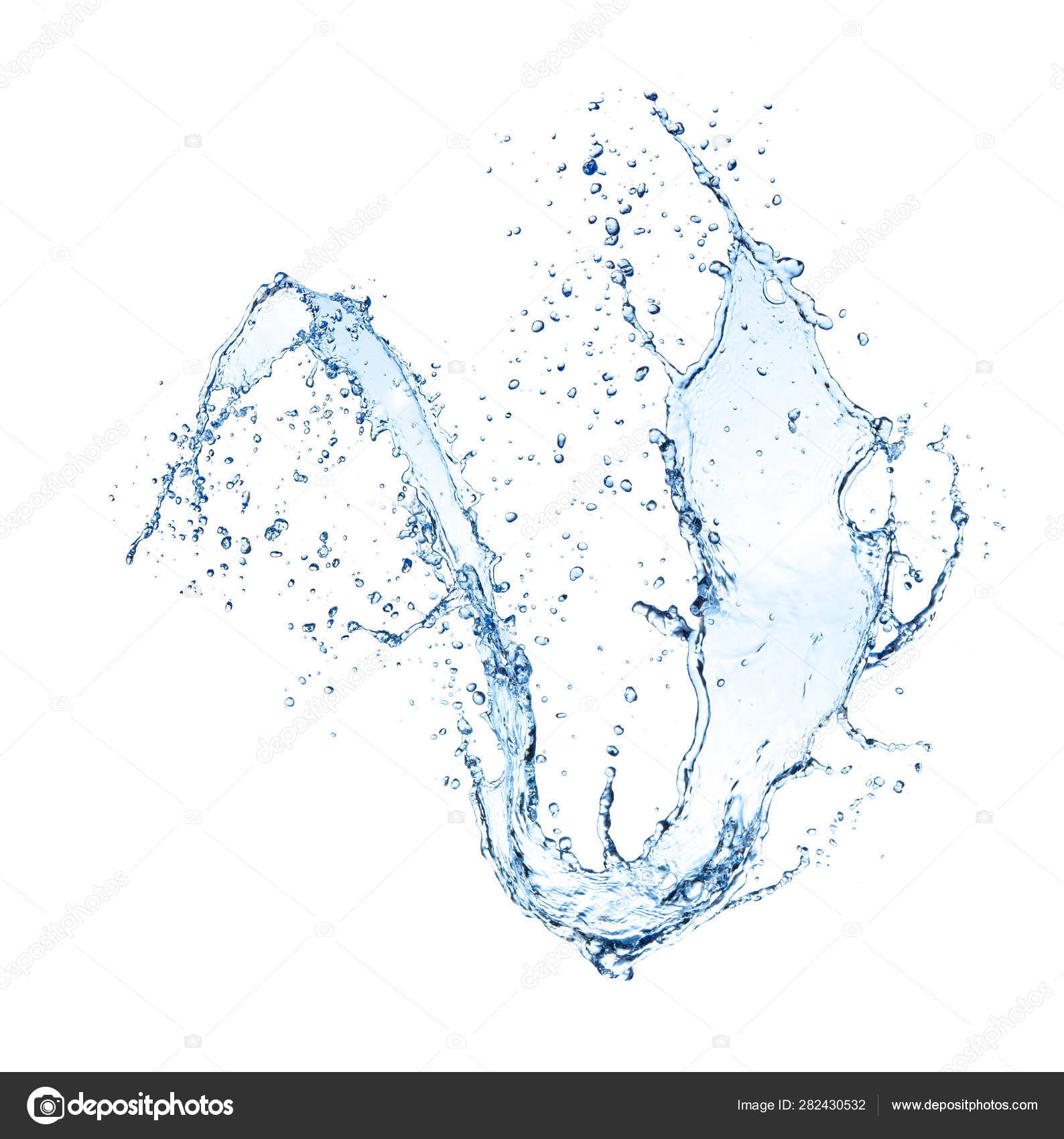 Water wave splash isolated on white background — Stock Photo © jag_cz ...