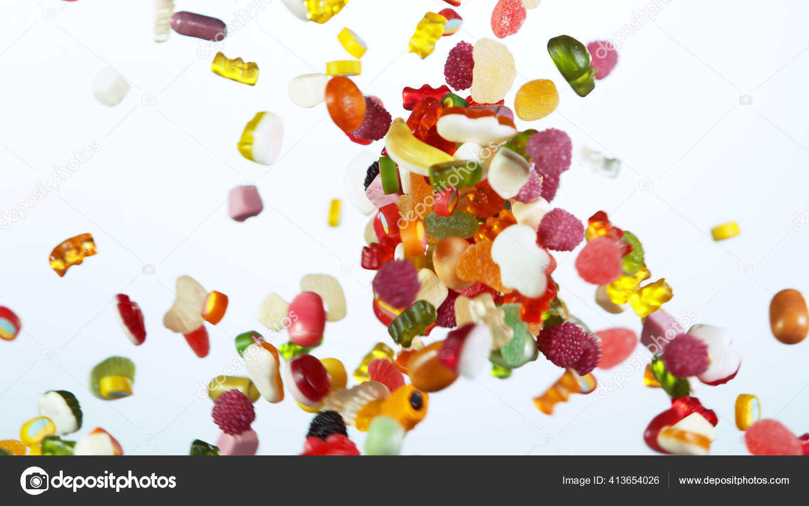 Candy Flying In The Air