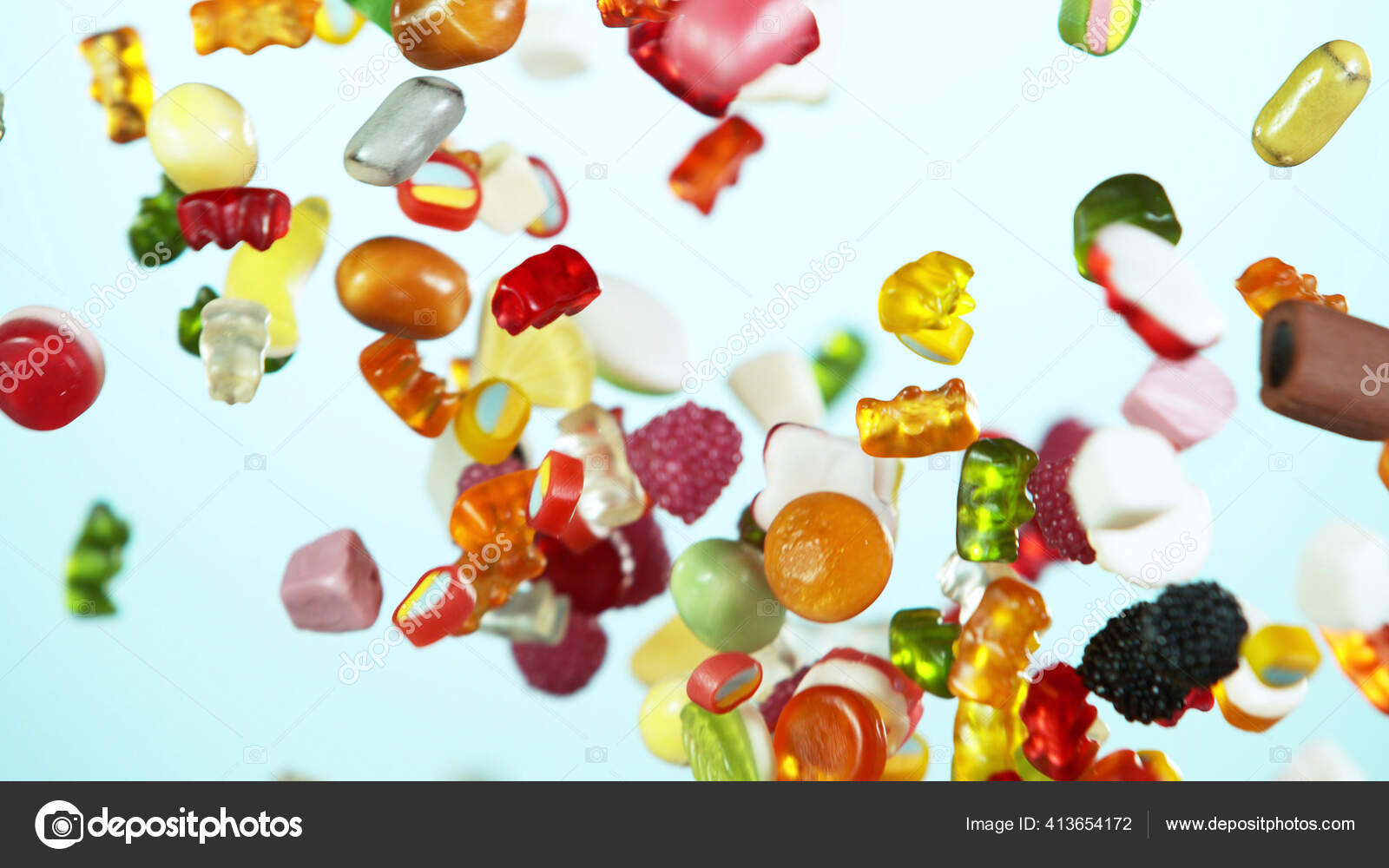 Candy Flying In The Air