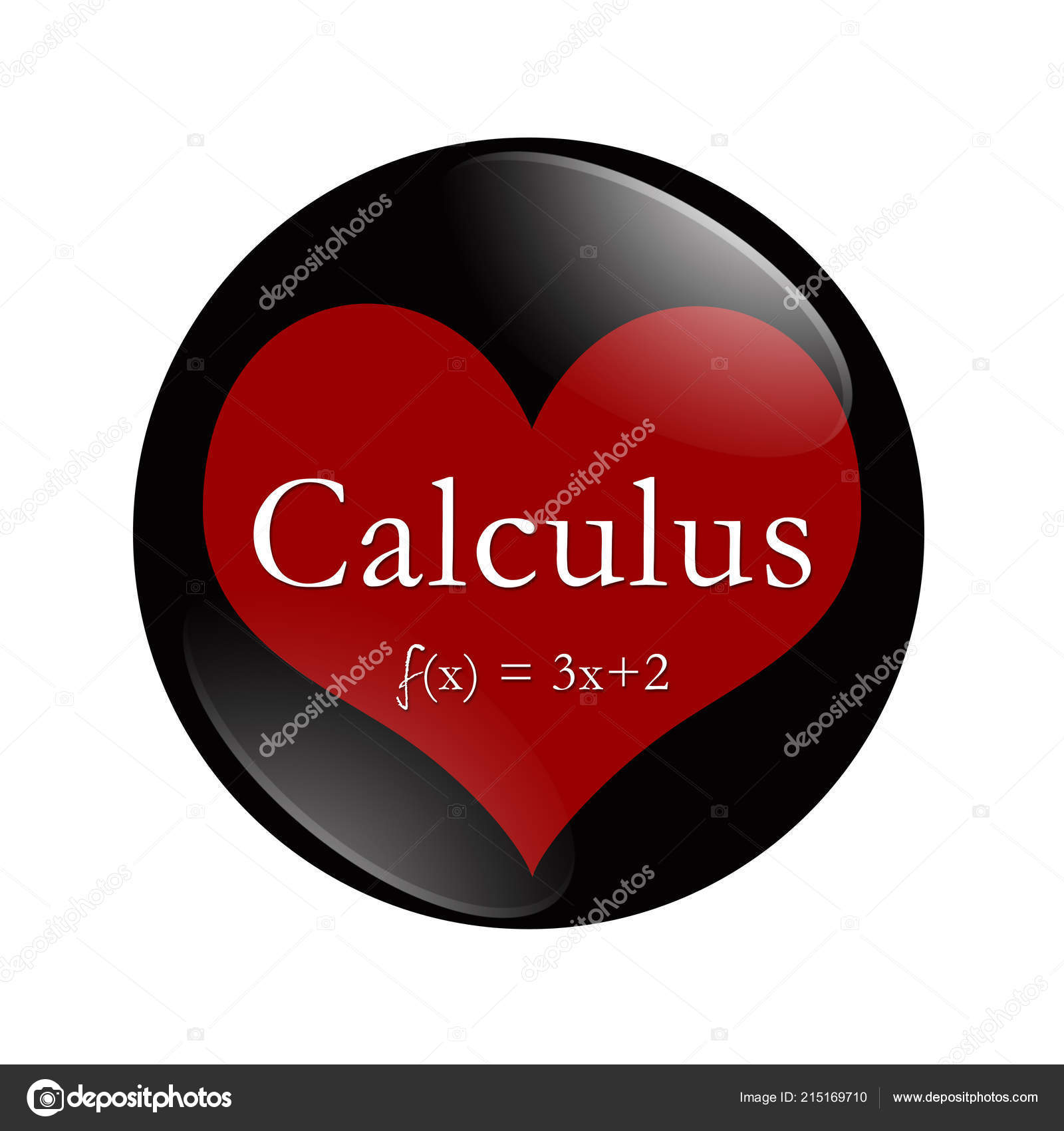 Encanta Botón Cálculo Botón Negro Rojo Con Palabra Cálculo Una ...