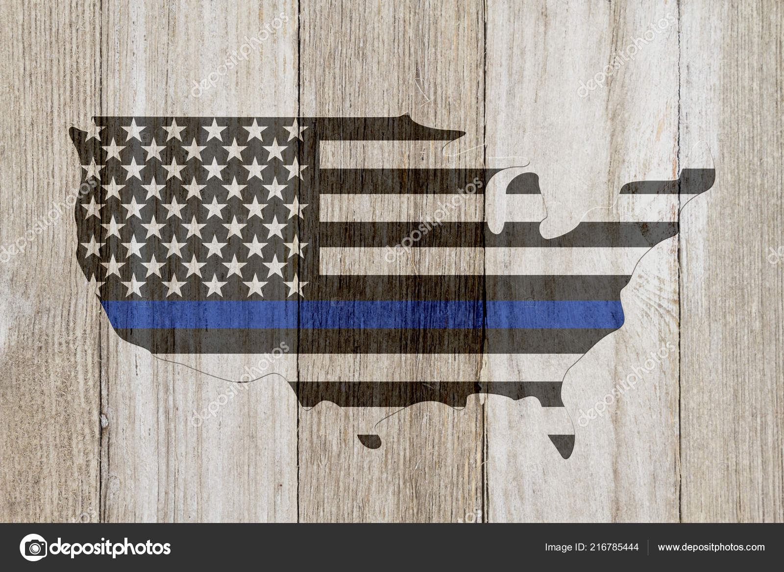 Thin Blue Line American Flag Wallpaper