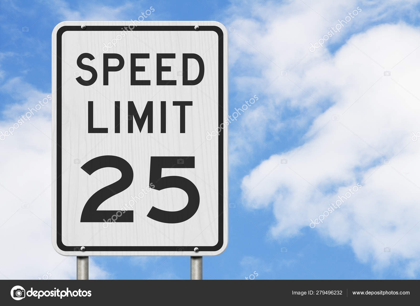 Speed Limit Sign 25