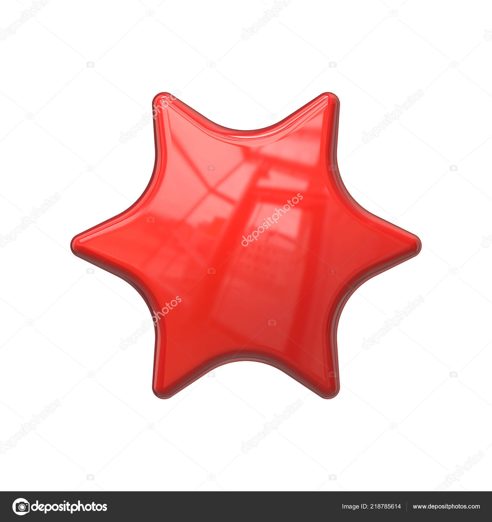 Red Star Shape Render Stock Illustration by ©scorpion26 #218785614