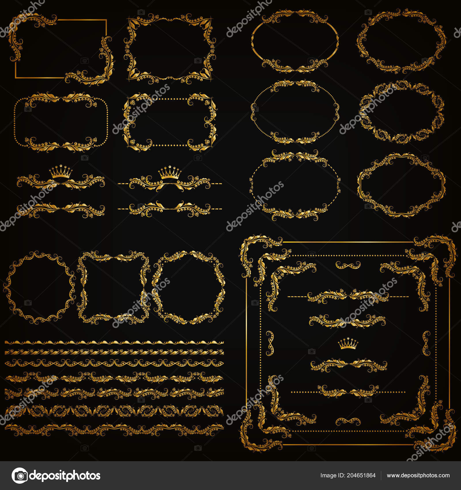 Black And Gold Page Borders