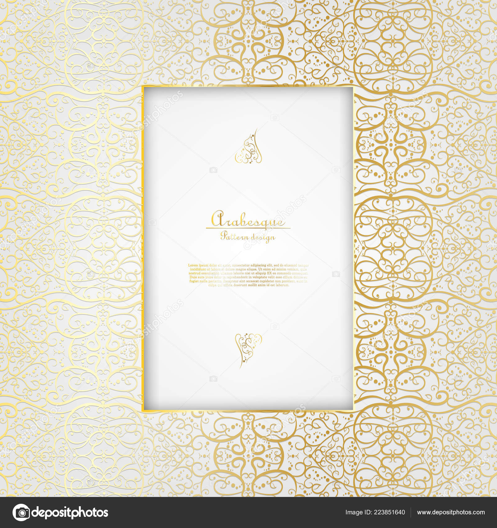 Arabesque Abstract Element Gold Pattern Background Template Vector ... Arabesque Abstract Element Gold Pattern Background Template Vector ...