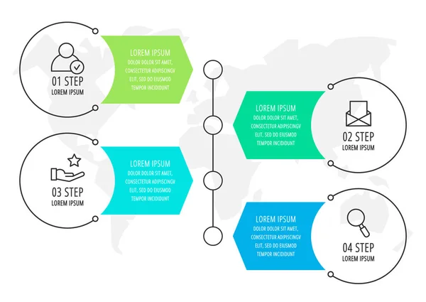 Simple Vector Infographic Core Values Template Isolated Blue Background ...