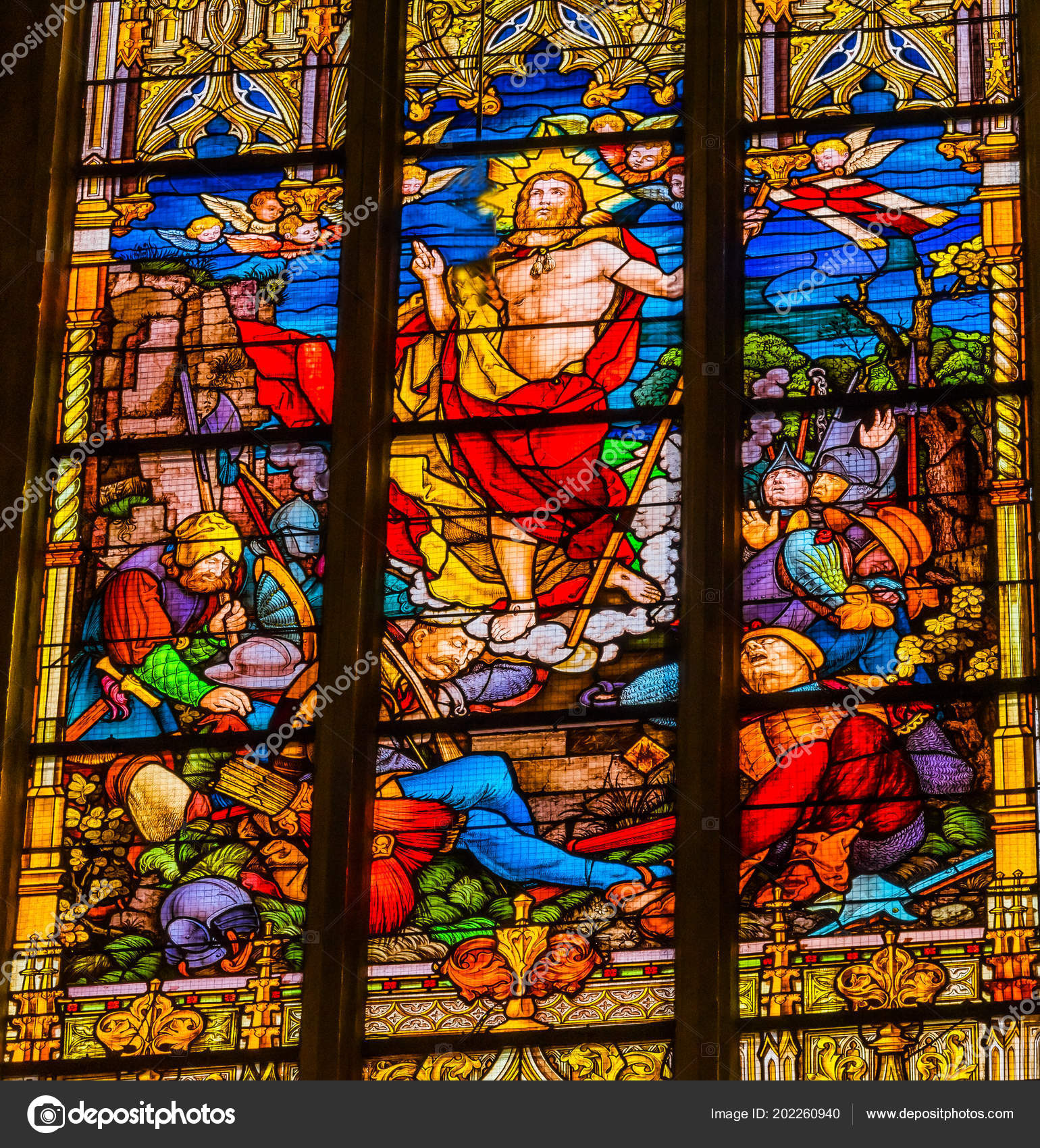 Wittenberg Germany March 2018 Risen Jesus Christ Resurretion Stained ...