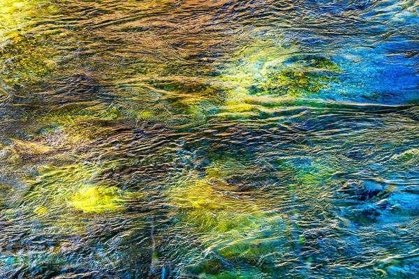 Yellow Green Blue South Fork Snoqualme River Abstract Snoqualme Valley ...