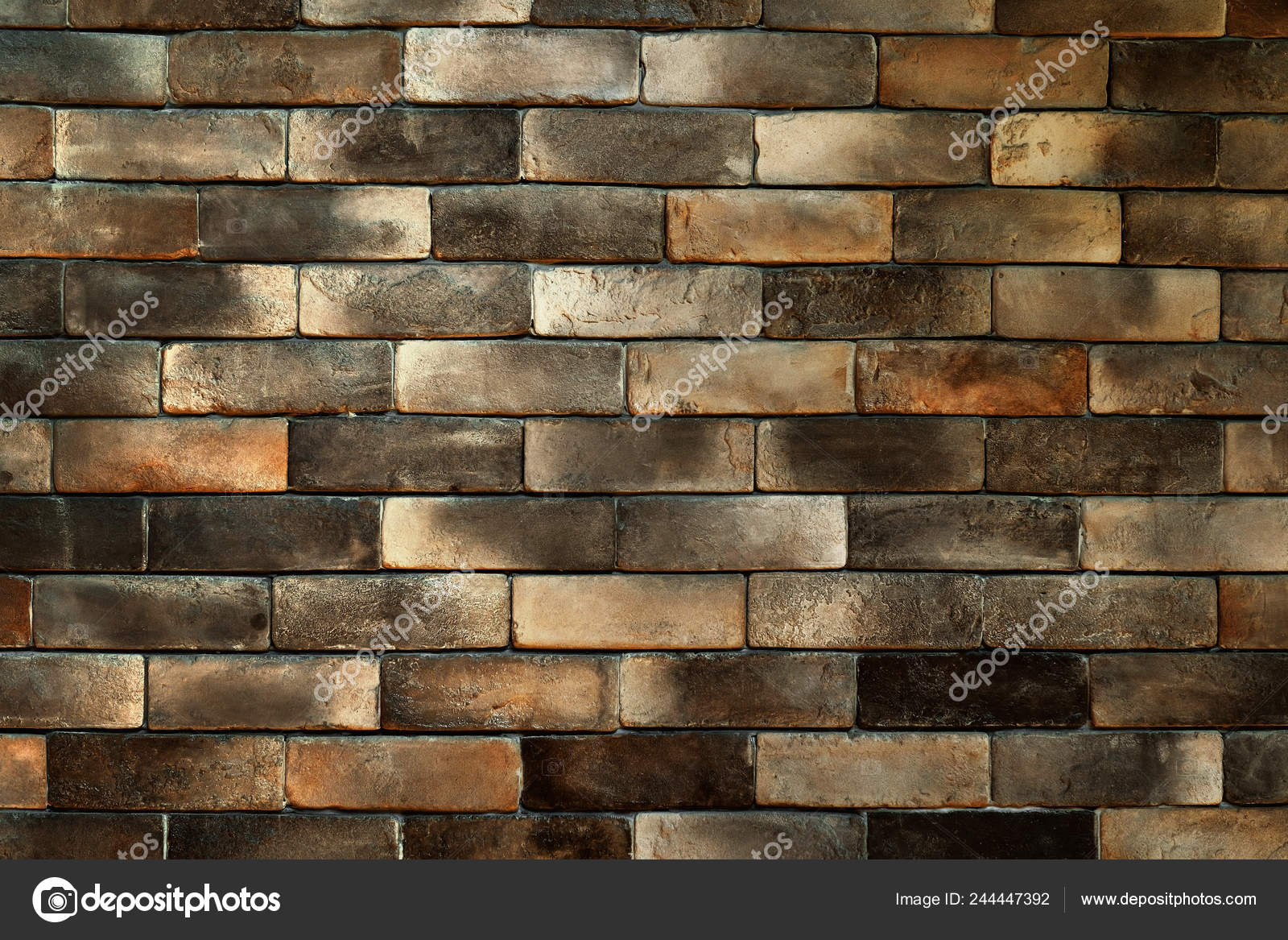 Close View Brick Wall Texture Background Stock Photo by ...