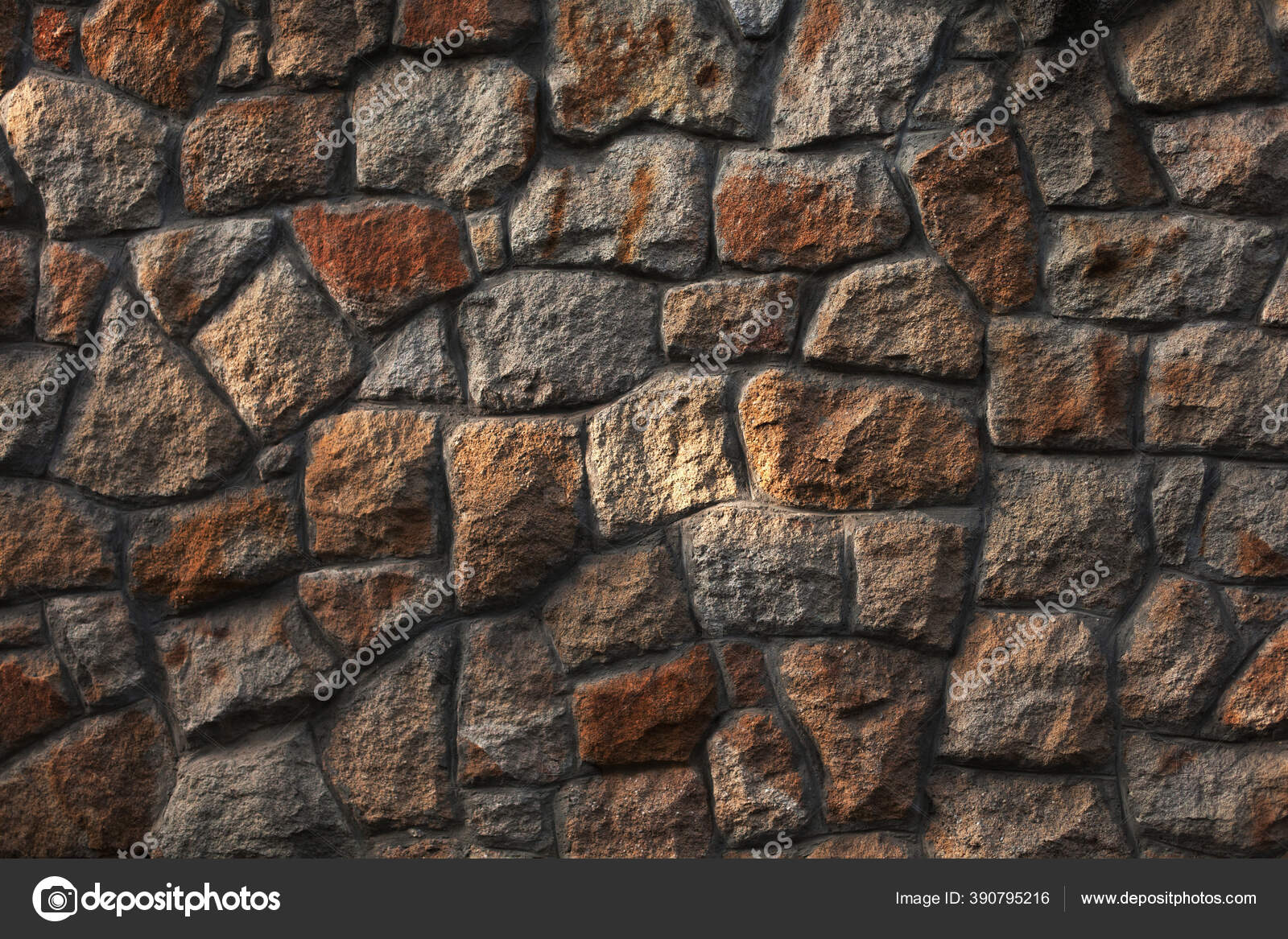 Texture Stone Bricks Random Size — Stock Photo © coffeemill #390795216