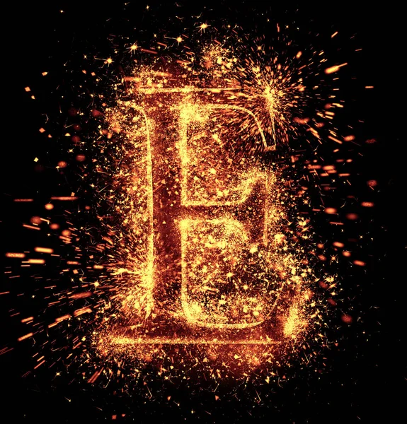 Alphabet Spark Isolated Black Background Stock Photo by ©coffeemill ...